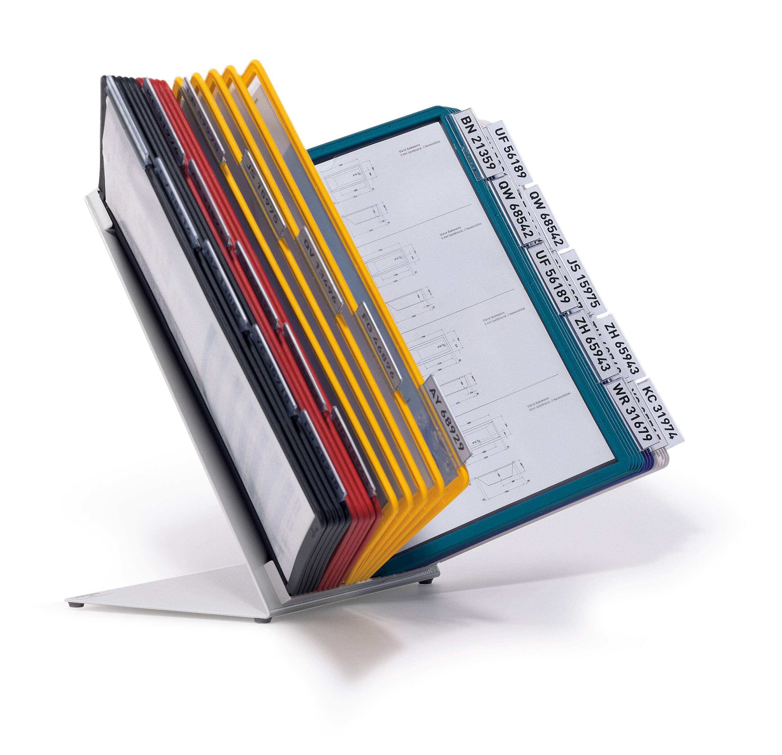 Durable VARIO TABLE 30 Display Panel Desk Stand | 30 Panels | A4 Colou