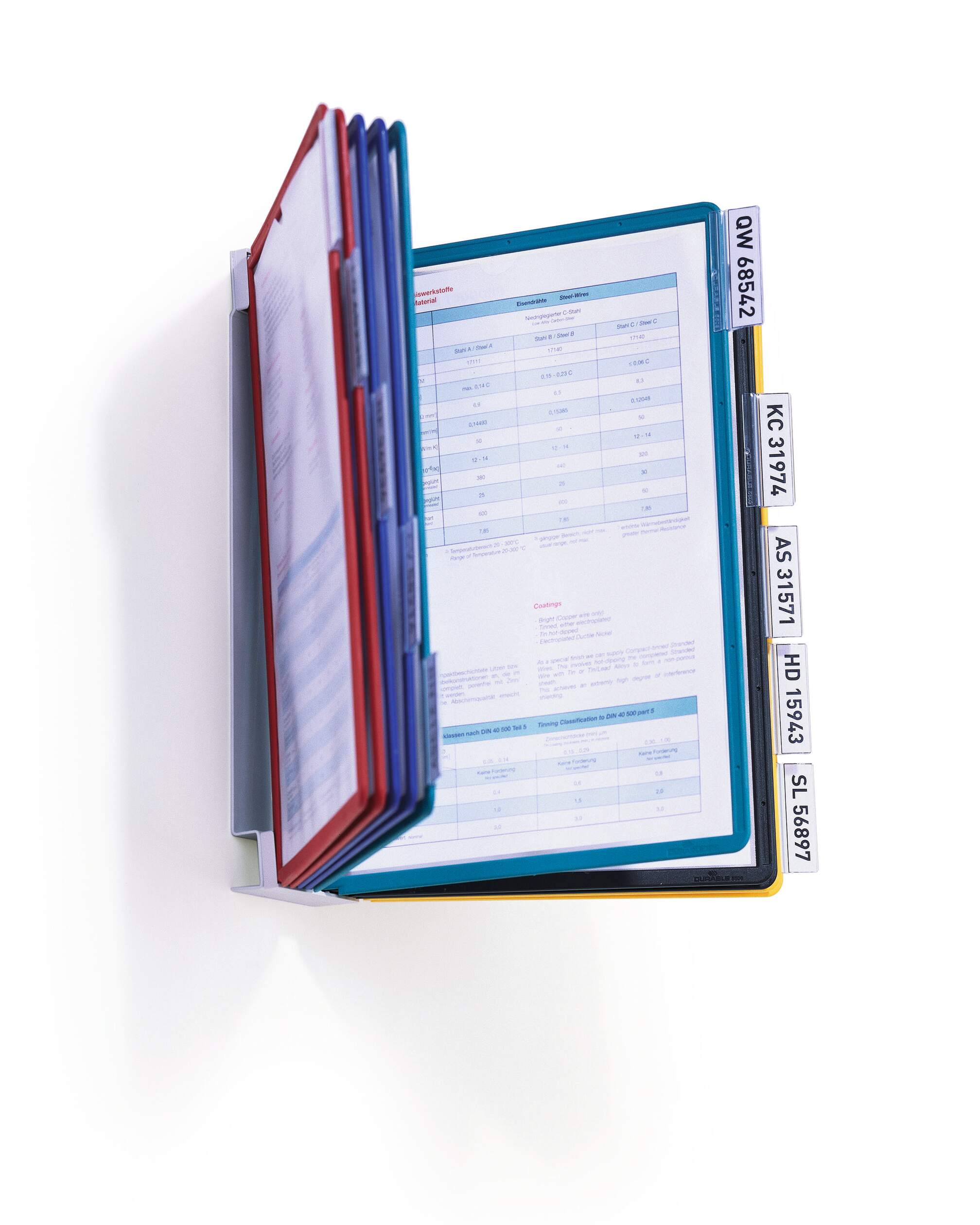 Durable VARIO WALL 10 Display Panel Document Holder | 10 Panel | A4 Co