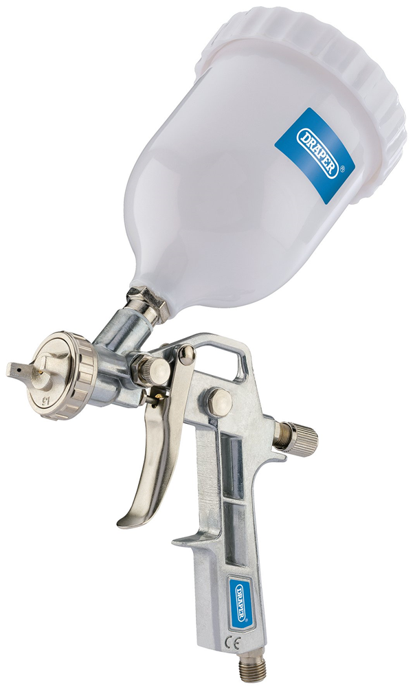 Draper GRAVITY AIR SPRAY GUN 500ML 92971 Gravity Feed Air Spray Gun, 5