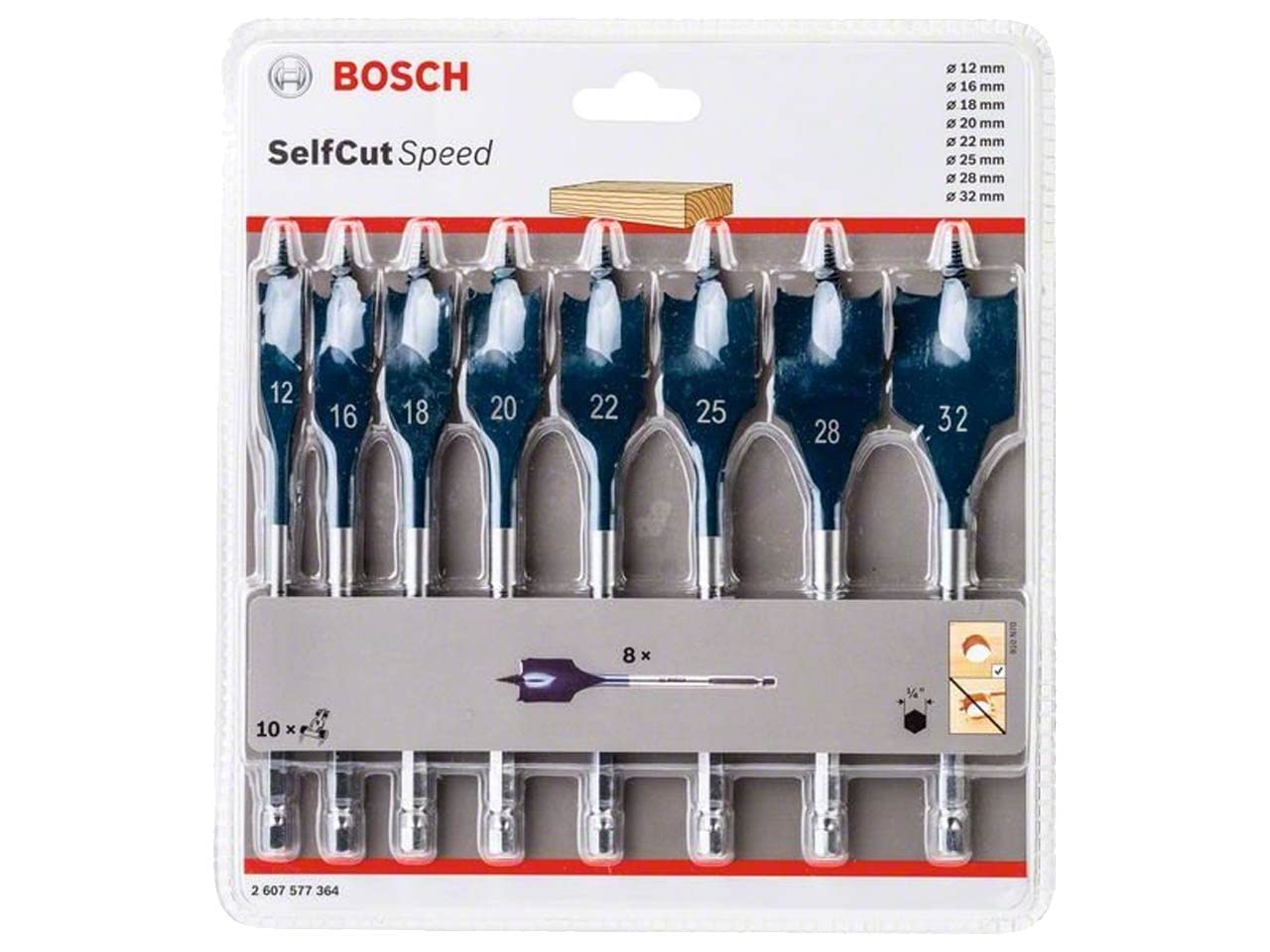 Bosch Professional 2607577364 SelfCut Speed Flat Wood Spade Drill Bit