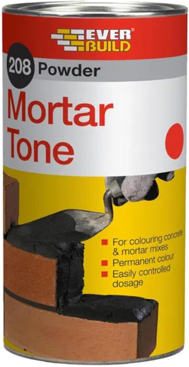 Everbuild 208 Powder Mortar Tone - Red - 1kg - Reduces Pigment Bleedin