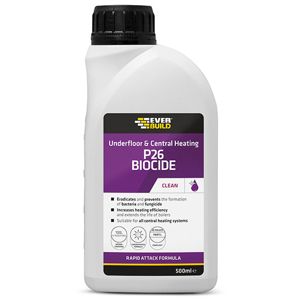 Everbuild 500ml P26 Biocide Central Heating System Boiler Protector Fu