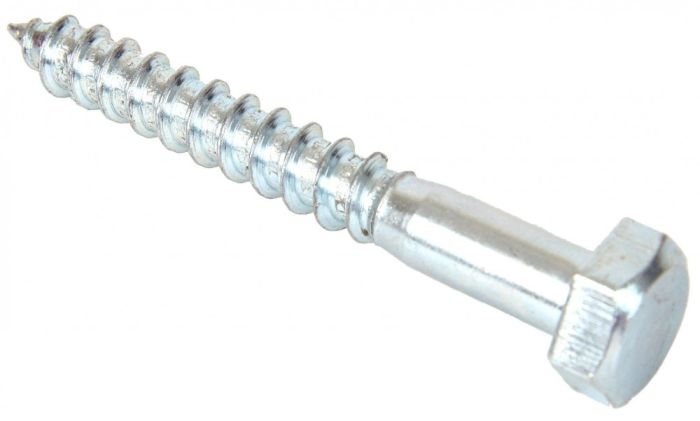 Unifix Coach Screws Hex Head BZP Various Sizes Box of 200